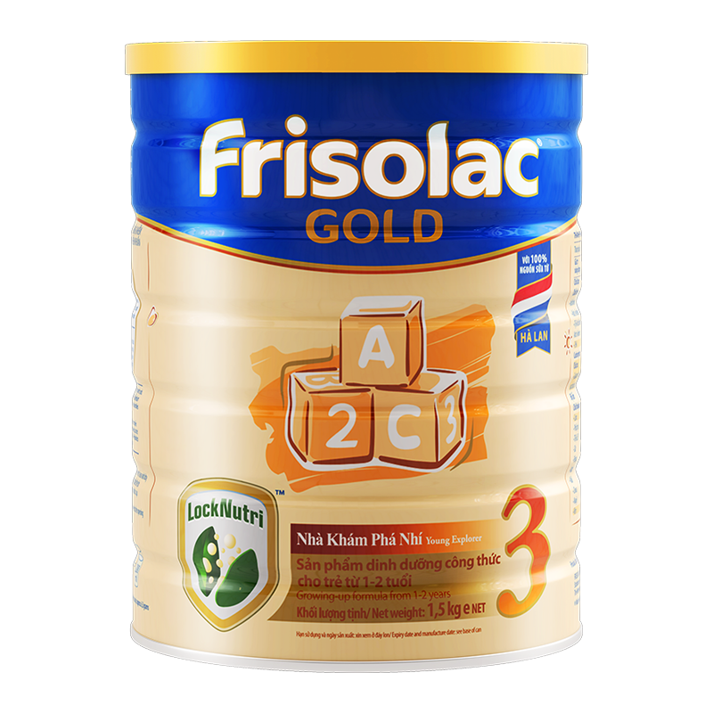 Frisolac Gold số 3 hộp 1,5kg dành cho bé từ 1-3 tuổi