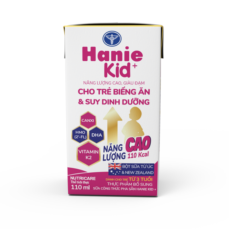 Sữa nước pha sẵn Hanie Kid+ hộp 110ml, 180ml - tiện lợi