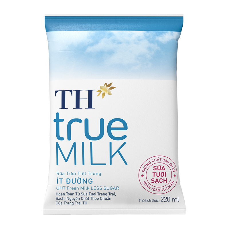 Sữa tươi TH true Milk ít đường (220ml)