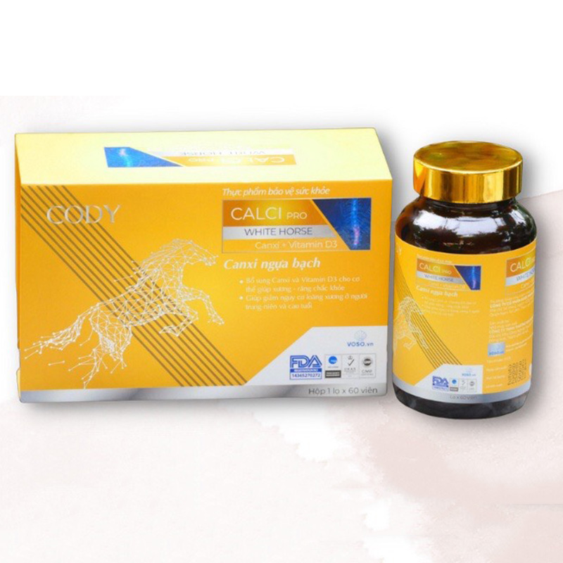 Viên uống bổ sung canxi Calci Pro white horse (60 viên/hộp)