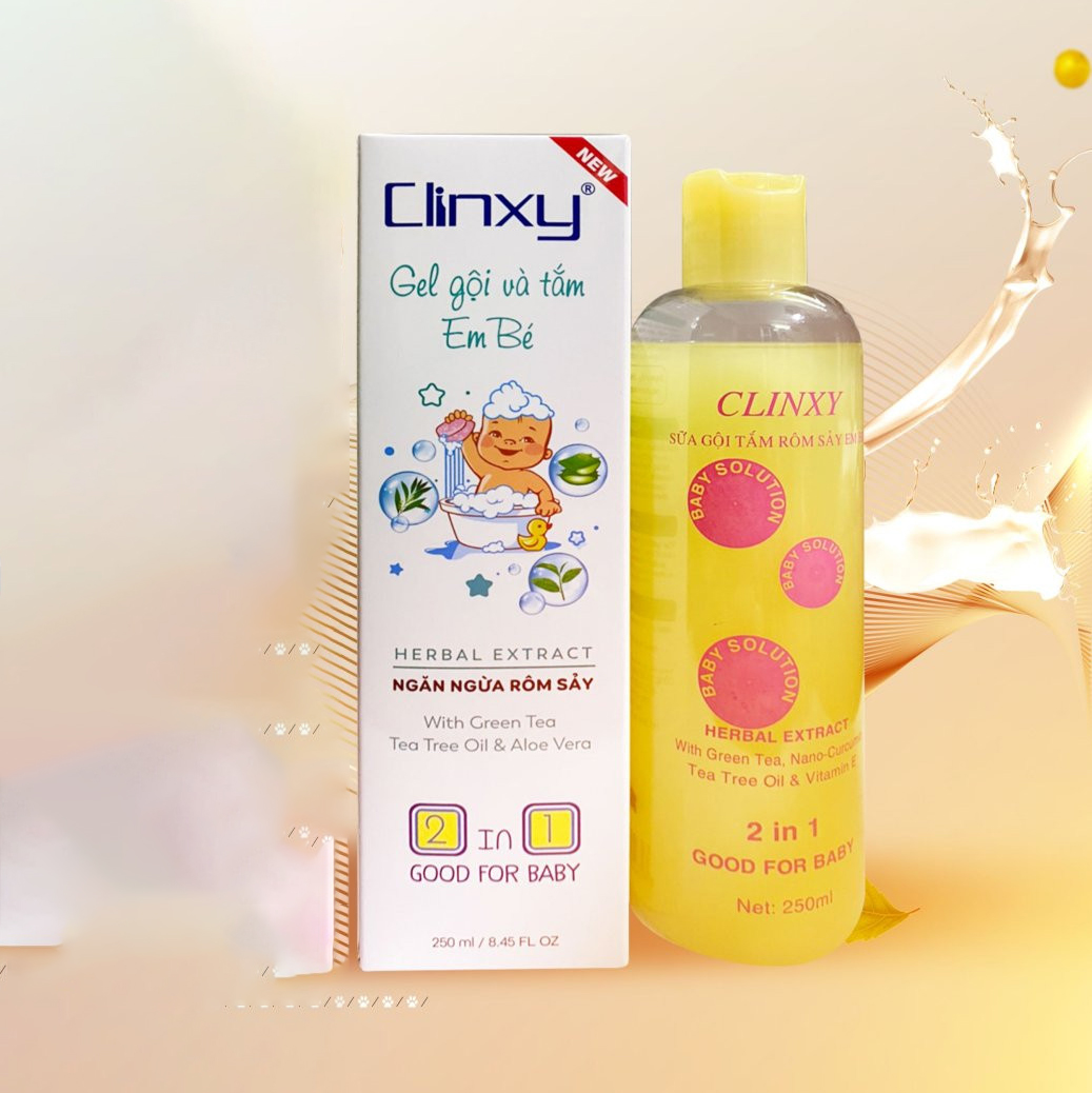 Gel tắm gội cho bé Clinxy 250ml
