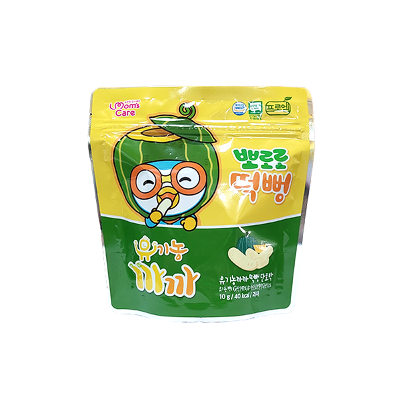 Bánh gạo Pororo Mom's Care 10g vị bí ngô (túi) - dạng bánh dài