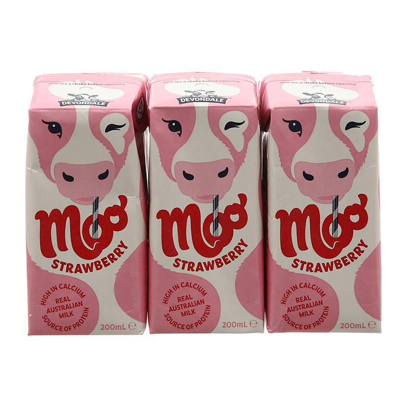 Sữa tươi Devondale Moo vị dâu (200ml)