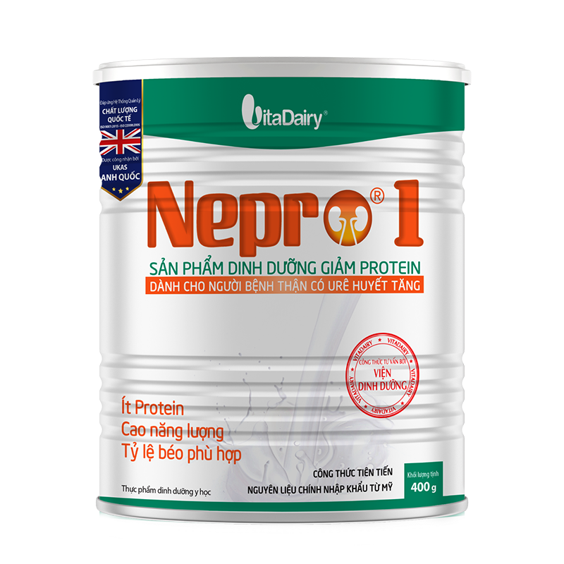 Sữa bột Nepro 1 400g (cho người bệnh thận Urê huyết tăng)