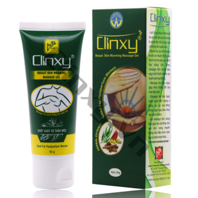 Gel message tạo sữa – Thông tắc tuyến sữa Clinxy 50g