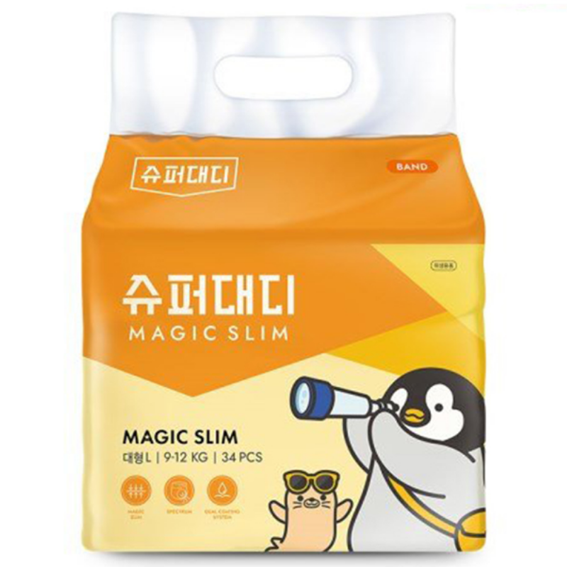 Bỉm dán Super Daddy Magic Slim L34 (9-12kg)
