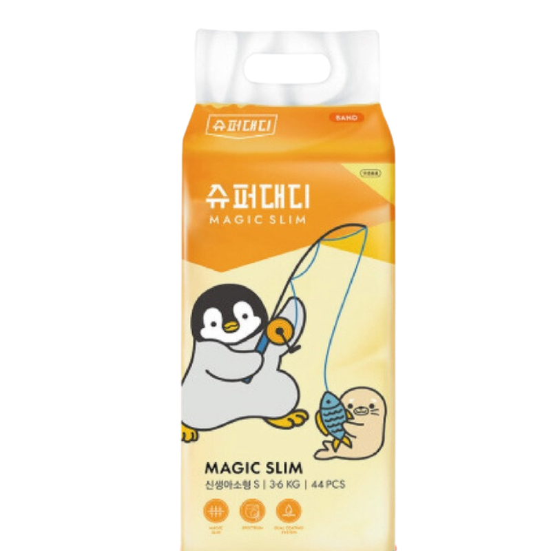 Bỉm dán Super Daddy Magic Slim S44 (3-6kg)