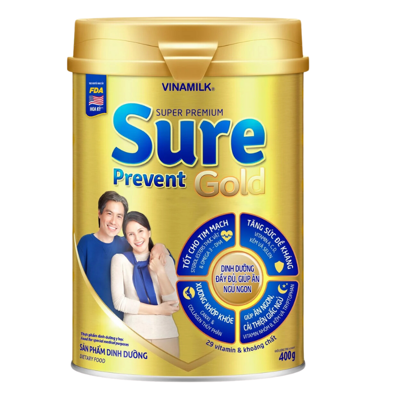 Sữa bột Sure Prevent Gold - Hộp 400g (Xương khớp chắc khỏe)