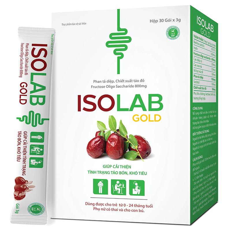 Cốm bổ sung chất sơ Isolab Gold Vshine (30 gói)