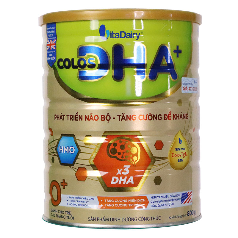 Sữa Colos DHA 0+ 800g (0-12 tháng)