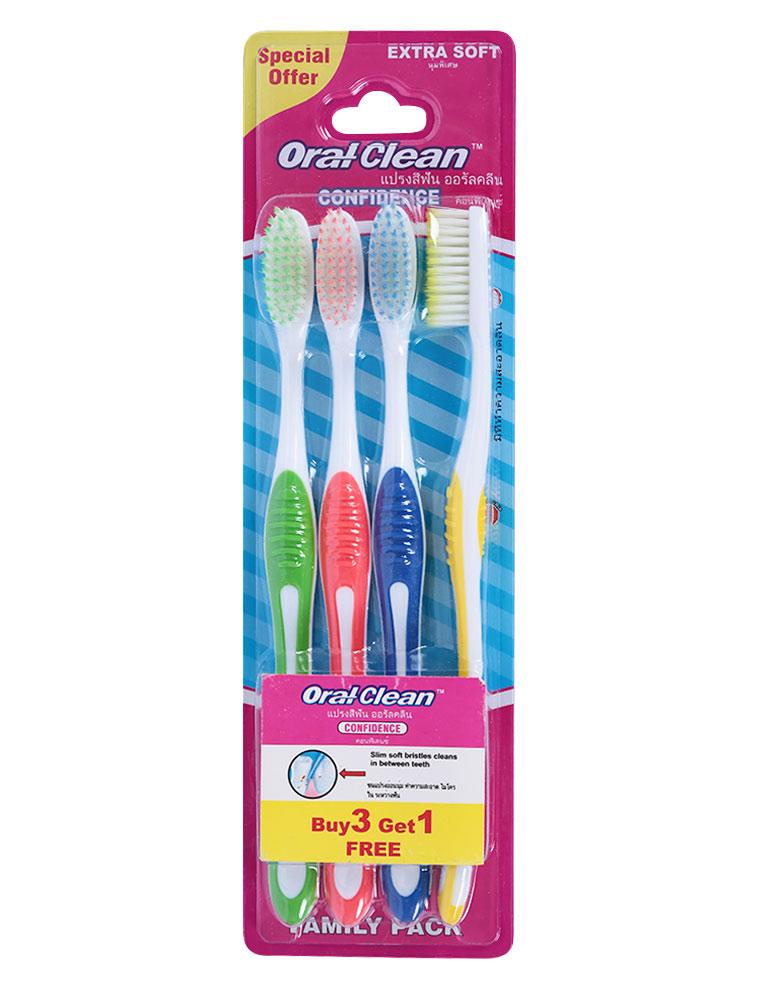 Bàn chải đánh răng Oral Clean Confidence Soft (3+1)