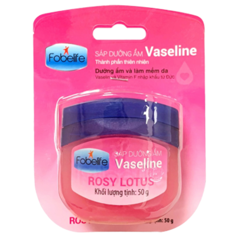Sáp dưỡng ẩm Vaseline Fobelife Rosy Lotus (50g, màu hồng)