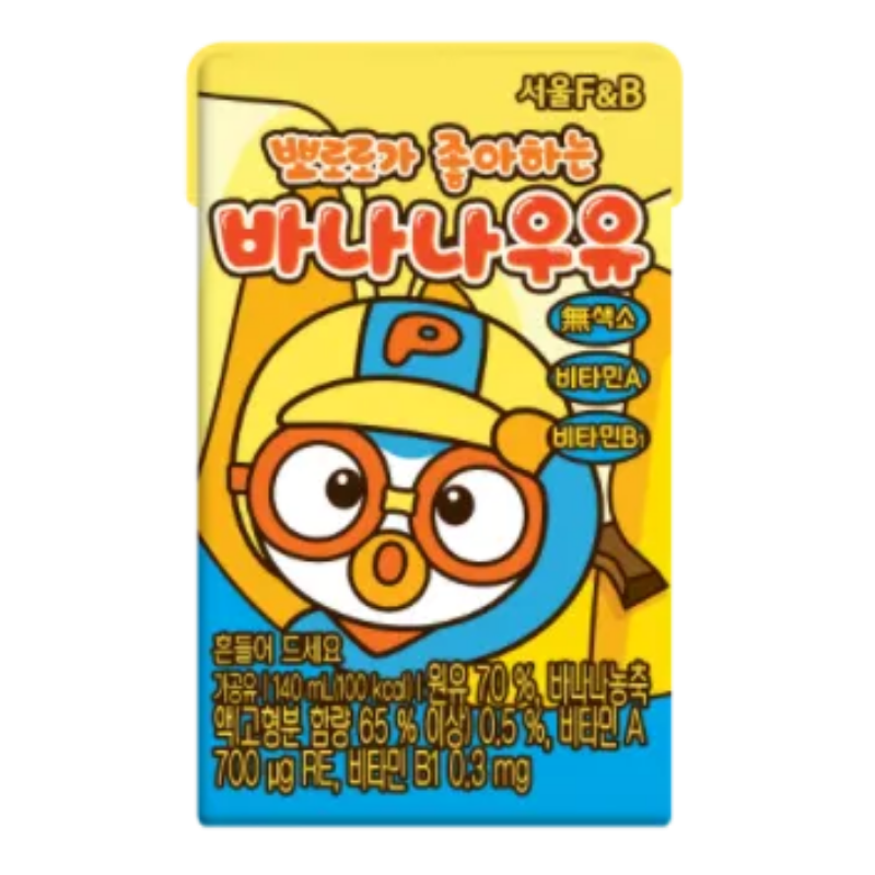 Sữa tươi dinh dưỡng Pororo vị chuối (140mlx3 hộp)