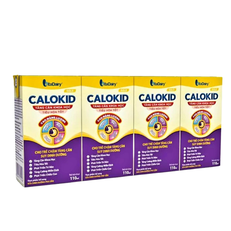 Sữa bột pha sẵn Calokid Gold 110ml (lốc 4 hộp) - cho trẻ...