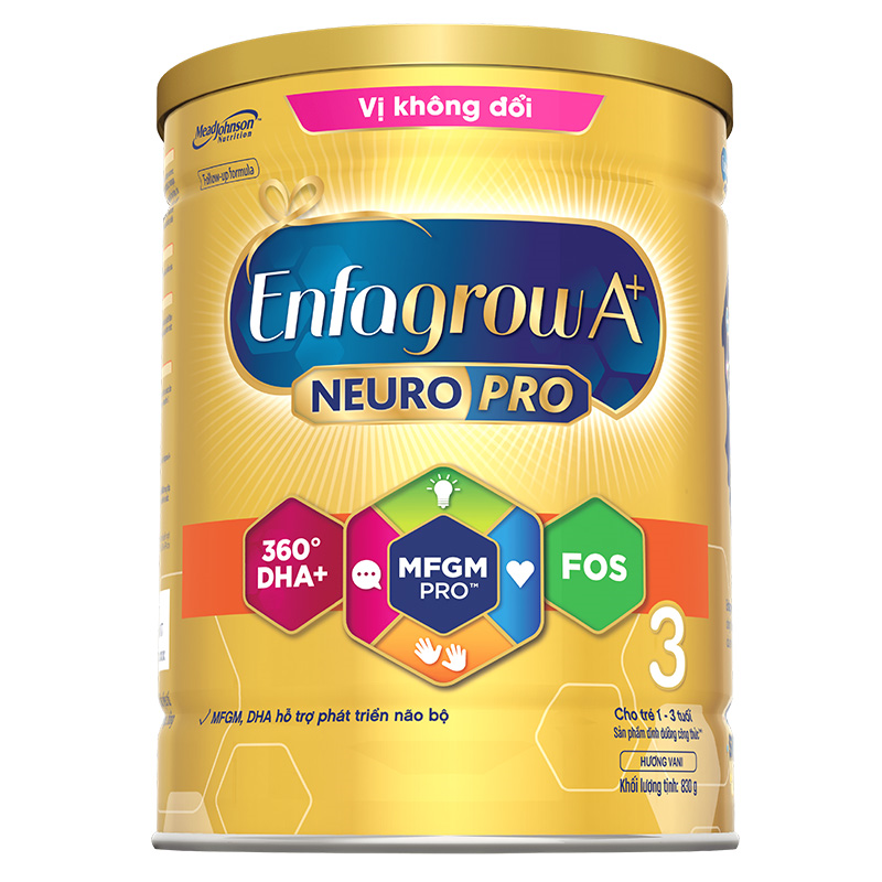 Sữa bột Enfagrow A+ NeuroPro số 3 vị không đổi 830g (1-3 tuổi)