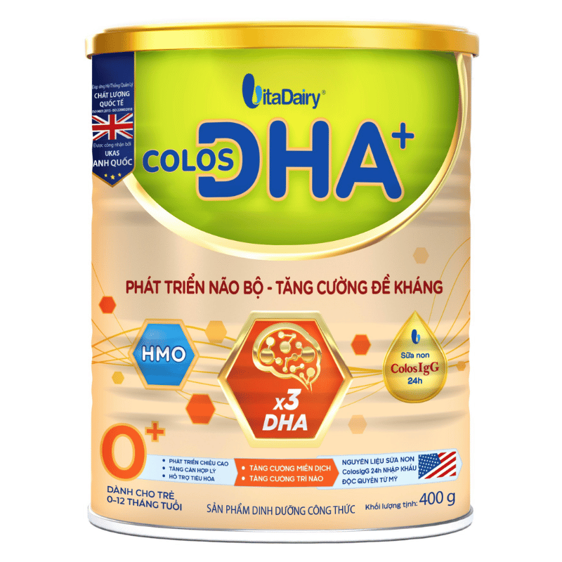Sữa bột Colos DHA+ 0+ 400G (0-1 tuổi)
