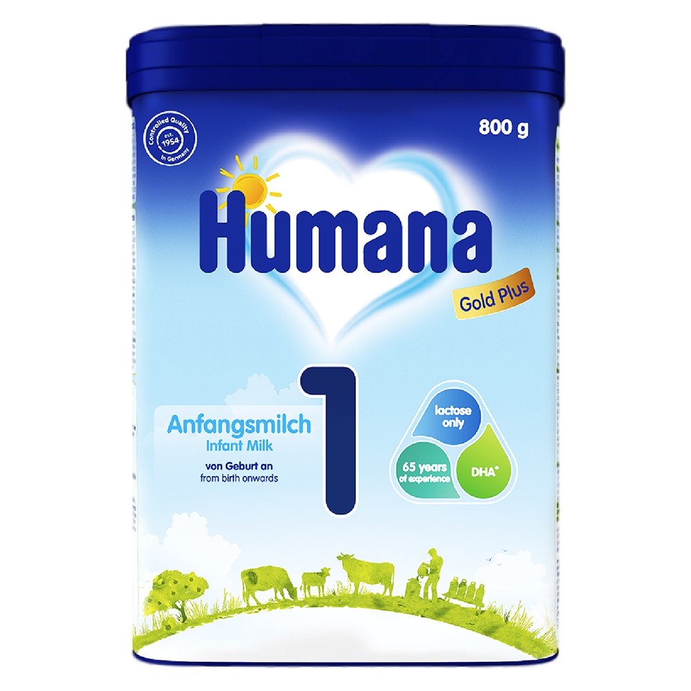 Sữa bột Humana Gold Plus số 1 800g (0-6 tháng)