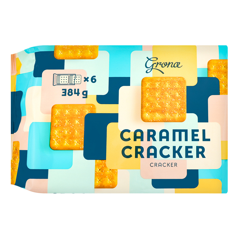 Bánh quy Grona Caramel Cracker 384g