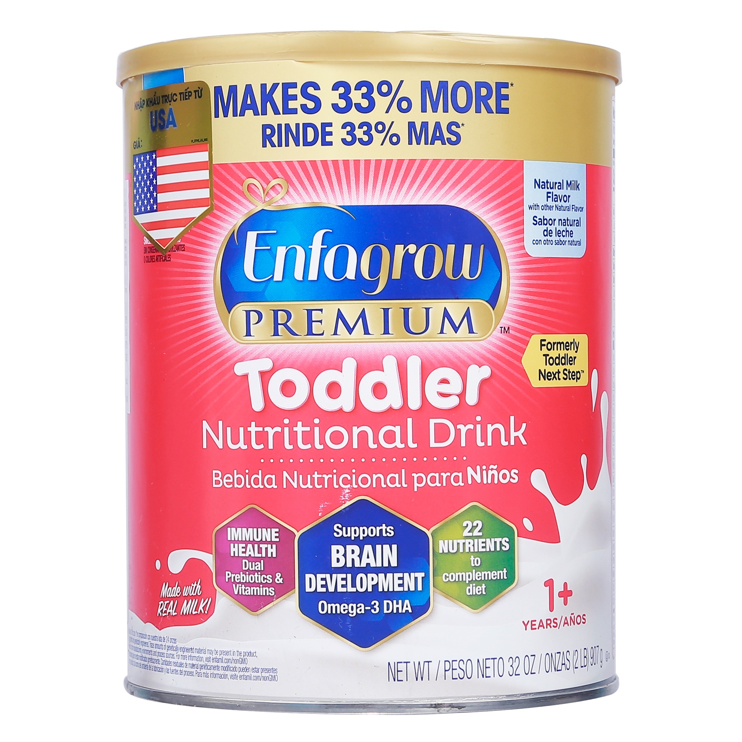 Sữa bột Enfagrow Premium Toddler Nutritional 907g (từ 1 tuổi)