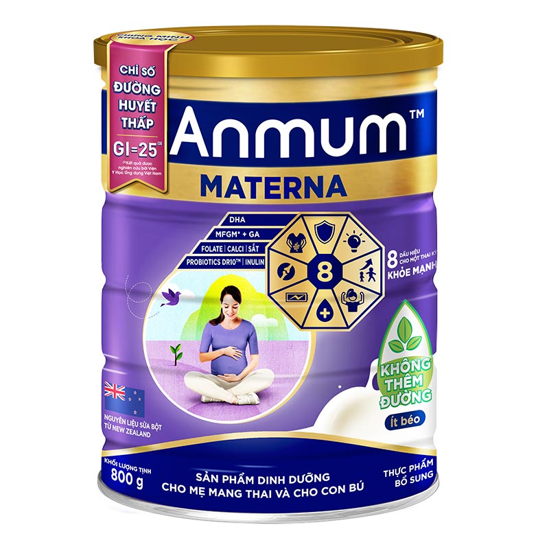 Sữa bột Anmum Materna không thêm đường 800g (dành cho mẹ bầu)
