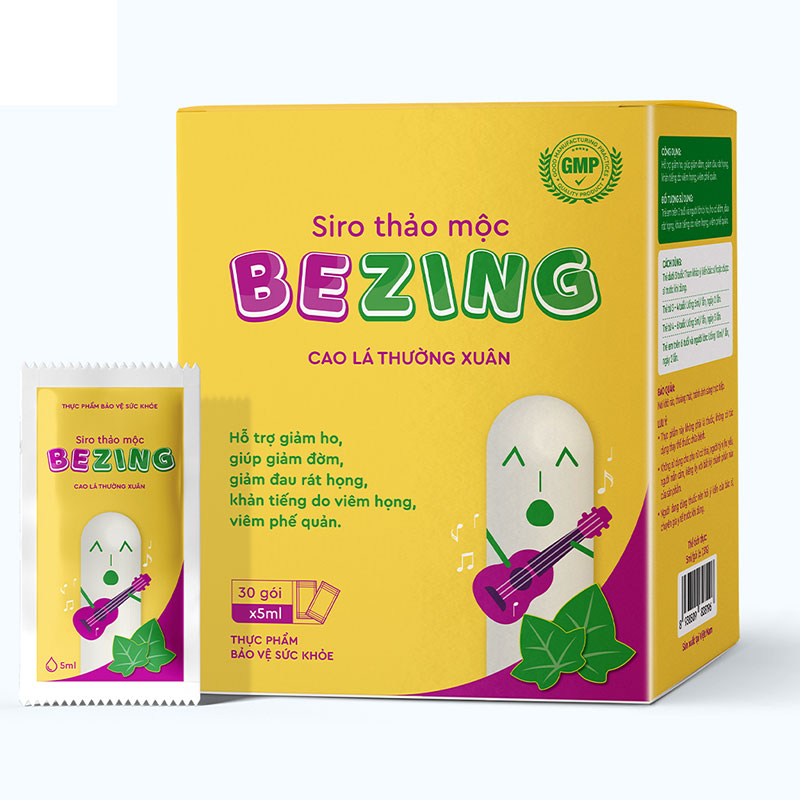 Siro ho thảo mộc BEZING 30 gói (từ 3 tuổi) - Giảm ho giảm đờm