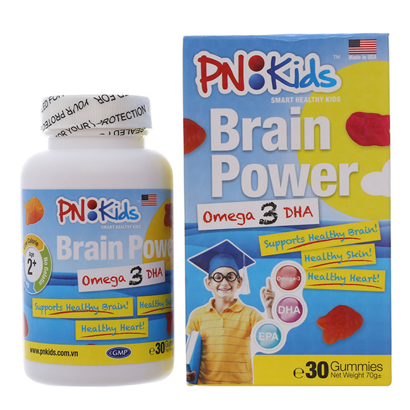 Viên nhai PN Kids Brain Power Omega 3 DHA bổ não 30 viên