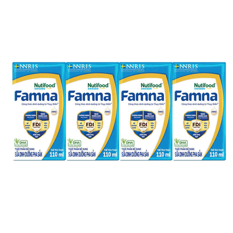 Sữa pha sẵn Nutifood Famna 110ml (lốc 4 hộp)