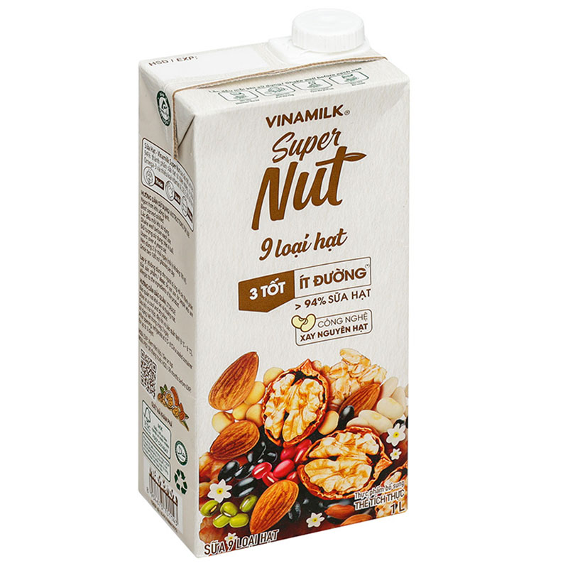Sữa 9 loại hạt Vinamilk Super Nut hộp 1 lít